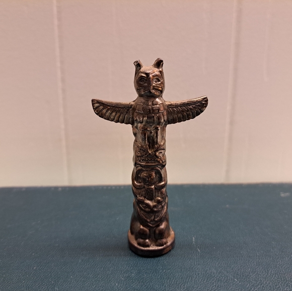 Accents | Vintage Mini Metal Totem Pole Figurine | Poshmark
